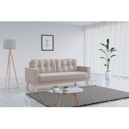 Sit & More 3-Sitzer SIT & MORE, B:215cm H:90cm T:97cm, grau, 100% PES, Sofas, "Lavida"