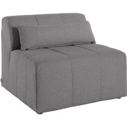 Sofa-Mittelelement, B:90cm H:74cm T:90cm, grau, LeGer Home by Lena Gercke, 88% Polyester, 9% Rayon, 3% Nylon, Polsterelemente, "Maileen", separat