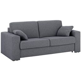 Schlafsofa Home Affaire, B:200cm H:85cm T:100cm, grau, Struktur/Luxus-Microfaser (100% Polyester);Struktur fein ( 100% Polyester), Wohnzimmer, Sofas,