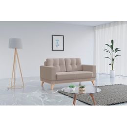 Sit & More 2-Sitzer SIT & MORE, B:165cm H:90cm T:97cm, grau, 100% PES, Sofas, "Lavida"