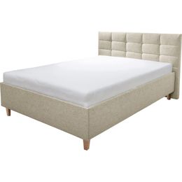 Polsterbett Alina, B:156cm H:102cm L:213cm, beige, Struktur TTA (100% Polyester), Betten, "Ricardo", F&uuml;&szlig;e in Buche natur