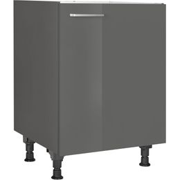 Sp&uuml;lenschrank Nobilia, B:60cm H:87cm T:58,3cm, grau, K&uuml;che, Schr&auml;nke, ""Flash", Ausrichtung w&auml;hlbar, vormontiert, in den Breiten", 45 und 60 cm, mit