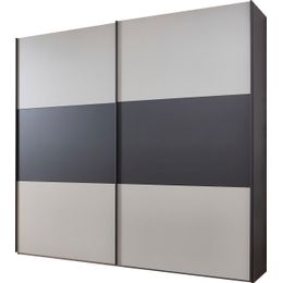 Schwebet&uuml;renschrank Wiemann, B:197,3cm H:217cm T:67cm, grau, Schr&auml;nke, "Korfu", hochwertige Beschl&auml;ge