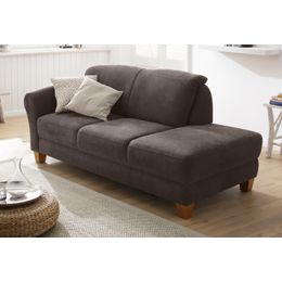 Recamiere Home Affaire, B:194cm H:84cm T:91cm, braun, Struktur (100% Polypropylen);Luxus-Microfaser (100% Polyester) 90% Polyester/10%