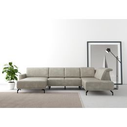 Sit & More Wohnlandschaft SIT & MORE, B:337cm H:84cm T:205cm, grau, Sofas, "Bailando U-Form", wahlweise mit Kopfteilverstellung und Vorziehsitz, motorisch