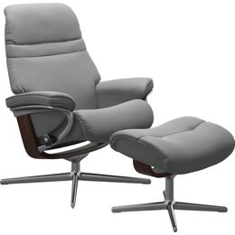 Relaxsessel stressless, B:79cm H:103cm T:73cm, grau, Leder BATICK: BATICK ist ein leicht korrigiertes, durchgefärbtes und genarbtes Möbelleder, bei