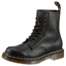 Dr. Martens Damen Schnürstiefel "1460 8 Eye Boot", Gr. 43, schwarz, Nappaleder, unifarben, Schuhe, Festival, Blockabsatz, Schnürboots mit gelber