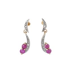 Vivance Damen Paar Ohrstecker "Rubin", Gelbgold 375, gelb, Gelbgold 375, Ohrringe