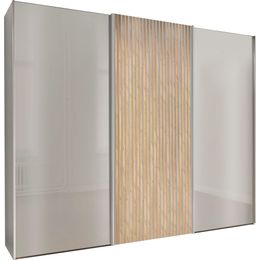 Schwebet&uuml;renschrank Wiemann, B:278,9cm H:236cm T:67cm, beige, Floatglas, Holzwerkstoff, Schr&auml;nke, "Denver", hochwertige Beschl&auml;ge