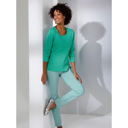 Damen Strickpullover "Lyocell-Baumwoll-Pullover", blau, Gr. 40, CREATION L PREMIUM, unifarben, 70% Lyocell, 30% Baumwolle, Pullover