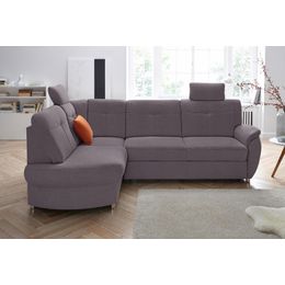 Sit & More Ecksofa SIT & MORE, B:246cm H:91cm T:176cm, grau, Kunstleder SOFTLUX;Luxus-Microfaser ALTARA NUBUCK (100% Polyester);Luxus-Microfaser (90% Polyester,
