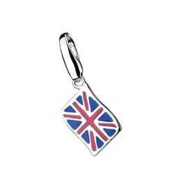 Damen Charm-Einhänger "England-Flagge, Silber 925", bunt, Giorgio Martello MILANO, Silber 925 (Sterlingsilber), Charms