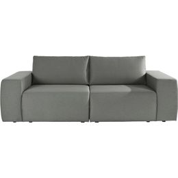 Big-Sofa, B:242cm H:87cm T:89cm, grau, LOOKS by Wolfgang Joop, Sofas, "LooksII", geradlinig und komfortabel