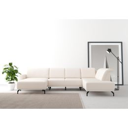 Sit & More Wohnlandschaft SIT & MORE, B:337cm H:84cm T:205cm, beige, Sofas, "Bailando U-Form", wahlweise mit Kopfteilverstellung und Vorziehsitz, motorisch