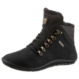 Leguano Damen Barfußschuh "HUSKY", Gr. 44, schwarz, Nubuklederimitat, Schuhe, Bequemschuh, Komfortschuh, Flats, Schnürboots, einzigartig flexibel