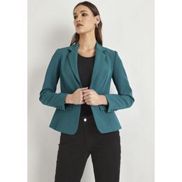 HECHTER PARIS Damen Jackenblazer, blau, Gr. 34, unifarben, Web, Obermaterial: 90% Polyester, 10% Elasthan. Futter: 100% Polyester, Blazer, mit