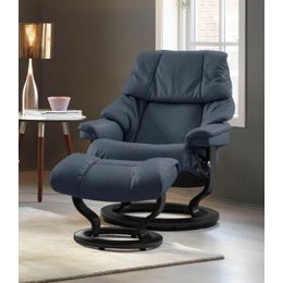 Relaxsessel stressless, B:79cm H:98cm T:75cm, blau, Leder BATICK: BATICK ist ein leicht korrigiertes, durchgefärbtes und genarbtes Möbelleder, bei