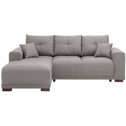 Ecksofa Home Affaire, B:234cm H:91cm T:162cm, grau, Struktur (100% Polyester);Struktur fein ( 100% Polyester);Filzoptik (100% Polyester), Wohnzimmer,