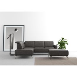 Sit & More Ecksofa SIT & MORE, B:249cm H:84cm T:205cm, grau, Wohnzimmer, Sofas, "Bailando L-Form", wahlweise mit Kopfteilverstellung und Vorziehsitz, motorisch