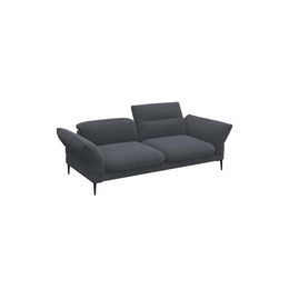 2,5-Sitzer FLEXLUX, B:215cm H:88cm T:105cm, grau, 100% Polyester, Sofas, "Salino, Funktionssofa, Relaxsofa", Sofa mit Arm- und