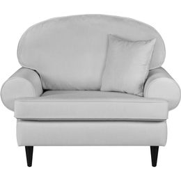 Sessel Home Affaire, B:117cm H:95cm T:100cm, grau, 100% Polyester, Wohnzimmer, Sessel, "Vitreux", auch in Bouclé-Bezug, B/T/H: 117/100/95 cm