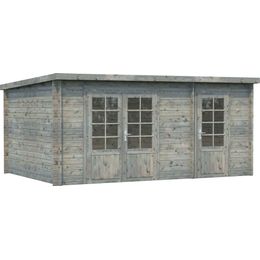 Gartenhaus Palmako, grau, Massivholz, Gartenh&auml;user, "Ella", 13,1 m&sup2;