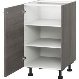 Unterschrank KOCHSTATION, B:40cm H:75cm T:56cm, grau, Küche, Schränke, "KS-Trea U40", mit zwei Einlegeböden, Breite 40 cm, Höhe 75 cm