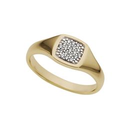 Firetti Damen Diamantring "Schmuck Geschenk Gold 333 Damenring Goldring Siegelring Diamant", 16, 0,1 P2 = erkennbare Einschlüsse, Diamanten Gelbgold