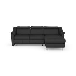 Sit & More Ecksofa SIT & MORE, B:257cm H:84cm T:166cm, schwarz, Wohnzimmer, Sofas, "Freetown L-Form", inklusive Kopfteilverstellung und komfortablem Federkern