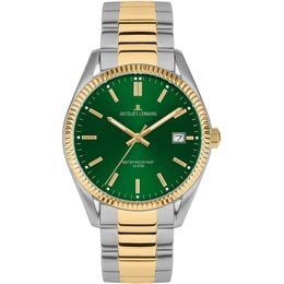 Jacques Lemans Damen Quarzuhr "Derby", gold, Armbanduhren, Armbanduhr, Damenuhr, Datum, Leuchtzeiger, geh&auml;rtetes Crystexglas