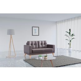 Sit & More 2-Sitzer SIT & MORE, B:165cm H:90cm T:97cm, grau, 100% PES, Sofas, "Lavida"