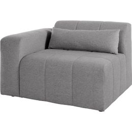 Sofaelement, B:116cm H:74cm T:90cm, grau, LeGer Home by Lena Gercke, 88% Polyester, 9% Rayon, 3% Nylon, Polsterelemente, "Maileen", Modul Sessel mit