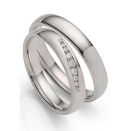 Firetti Damen Trauring "Schmuck Geschenk Hochzeit Ehering "LIEBE"", 63, ohne Zirkonia, Silber 925 (Sterlingsilber), 4mm, silber, Silber 925