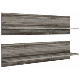 Wandboard KOCHSTATION, B:100cm H:24cm T:18cm, braun, Holzwerkstoff, K&uuml;che, Regale, "KS-Samos", 100 cm breit