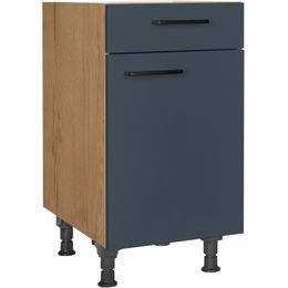 Unterschrank Nobilia, B:45cm H:87cm T:58,3cm, blau, K&uuml;che, Schr&auml;nke, ""Easytouch", Ausrichtung w&auml;hlb., vormontiert, in den Breiten 30, 45 &", 60 cm