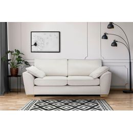 3-Sitzer Home Affaire, B:208cm H:95cm T:107cm, beige, Struktur weich (100% Polyester);Struktur fein (100% Polyester), Sofas, "Savoy", gemütliches