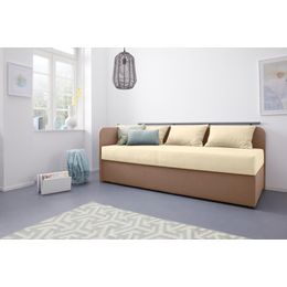 Polsterliege Maintal, B:83cm, braun, Komplettbetten, "Diana"