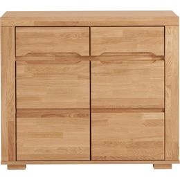Kommode Home Affaire, B:98,5cm H:85cm T:40cm, braun, Holz teilmassiv, Schlafzimmer, Sideboards, "Denis", Breite 98,5 cm