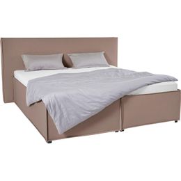 Polsterbett, B:213cm L:213cm, grau, LeGer Home by Lena Gercke, 100% Polyester, Betten, "Isaline", wahlweise ohne Matratze oder mit 3 Matratzenarten,