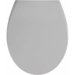 WC-Sitz Wenko, B:37,5cm L:44cm, grau, Duroplast, Edelstahl, WC-Sitze, "Samos Concrete"