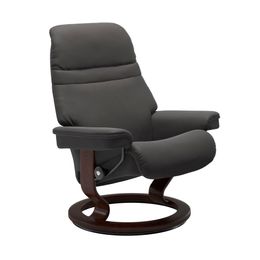 Relaxsessel stressless, B:75cm H:100cm T:73cm, grau, Leder BATICK: BATICK ist ein leicht korrigiertes, durchgefärbtes und genarbtes Möbelleder, bei