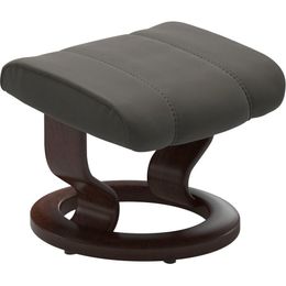 Fu&szlig;hocker stressless, B:54cm H:38cm T:39cm, grau, Leder BATICK: BATICK ist ein leicht korrigiertes, durchgef&auml;rbtes und genarbtes M&ouml;belleder, bei dem