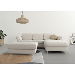 Sit & More Ecksofa SIT & MORE, B:250cm H:78cm T:185cm, beige, Webstoff (100% Polyester);Struktur weich (90% Polyester, 10% Polyamid);Luxus-Microfaser Euphoria