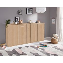 Schrankbett Priess, H:102cm, braun, Schrankbetten, "Oregon", wahlweise mit LED-Beleuchtung