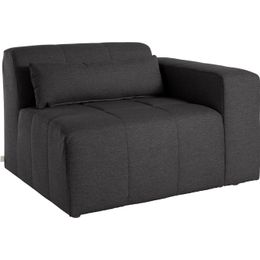Sofaelement, B:116cm H:74cm T:90cm, schwarz, LeGer Home by Lena Gercke, 88% Polyester, 9% Rayon, 3% Nylon, Polsterelemente, "Maileen", Modul Sessel