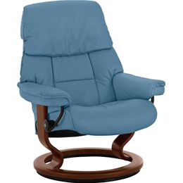 Relaxsessel stressless, B:79cm H:98cm T:76cm, blau, Leder BATICK: BATICK ist ein leicht korrigiertes, durchgefärbtes und genarbtes Möbelleder, bei