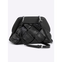 Heine Damen Handtasche, schwarz, Polyurethan, unifarben, Taschen