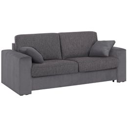Schlafsofa Home Affaire, B:200cm H:85cm T:100cm, grau, Struktur/Luxus-Microfaser (100% Polyester);Struktur fein ( 100% Polyester), Wohnzimmer, Sofas,