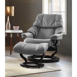 Relaxsessel stressless, B:79cm H:98cm T:75cm, grau, Leder BATICK: BATICK ist ein leicht korrigiertes, durchgefärbtes und genarbtes Möbelleder, bei
