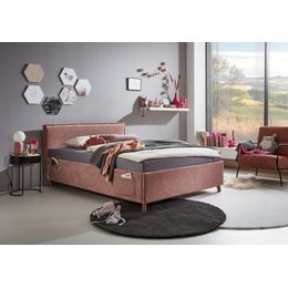 Meise M&ouml;bel Kinderbett MEISE.M&Ouml;BEL, B:133cm L:215cm, rosa, Betten, "FUN", Polsterbett wahlweise mit Bettkasten, Jugendbett inkl. USB-Anschluss